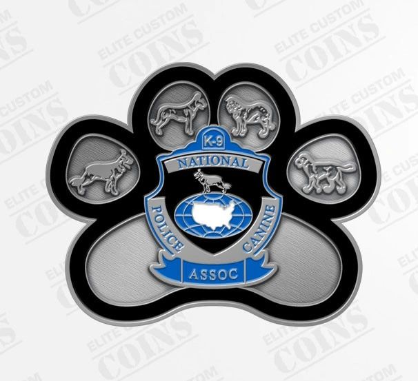 NPCA Paw Challenge Coin-pewter/black